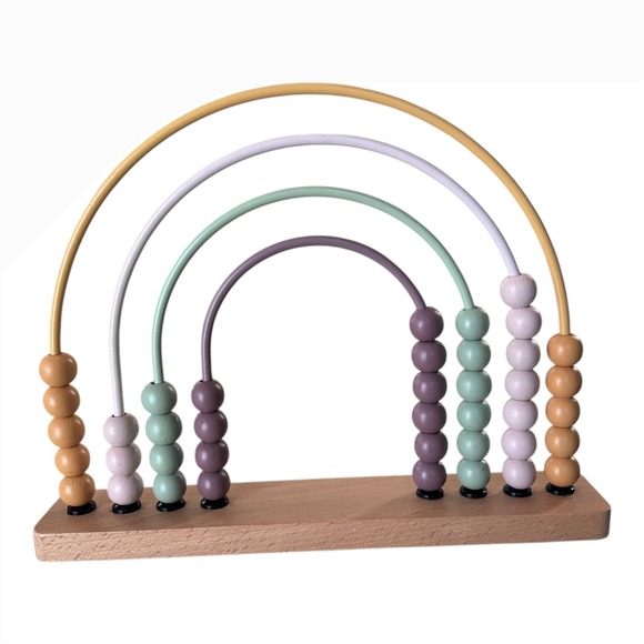 Toys | Rainbow Abacus Toy Pastel Colors Wooden Educational Counting ...